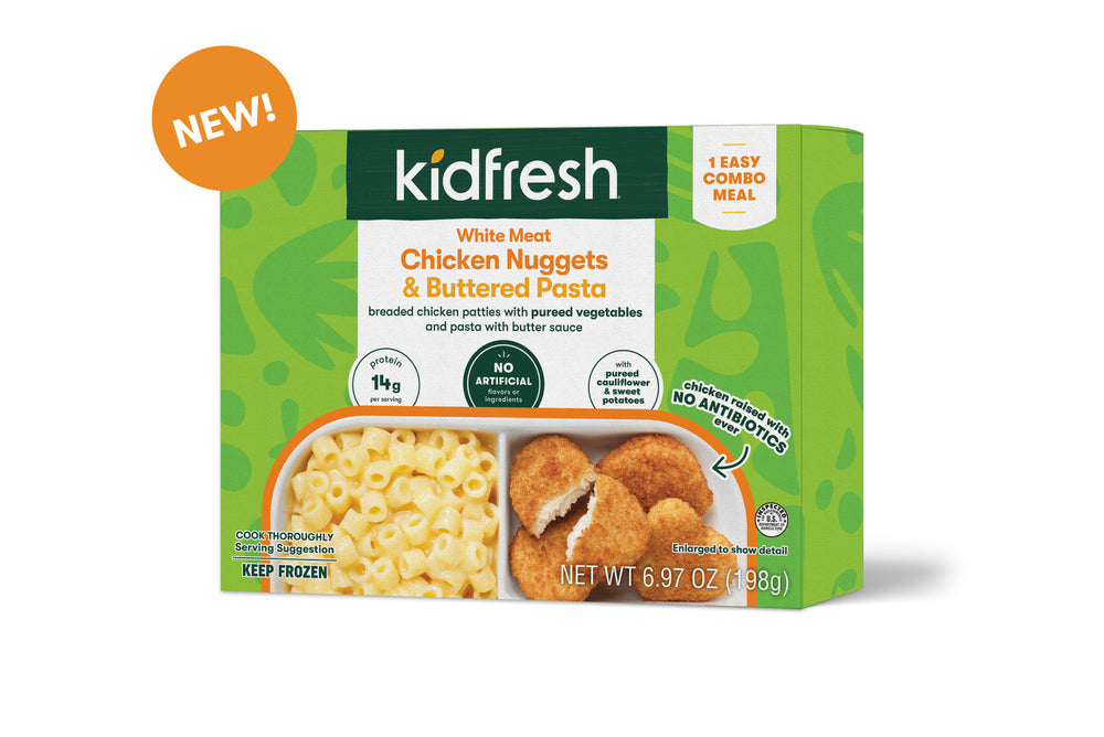 White Meat Chicken Nuggets & Buttered Pasta – Kidfresh