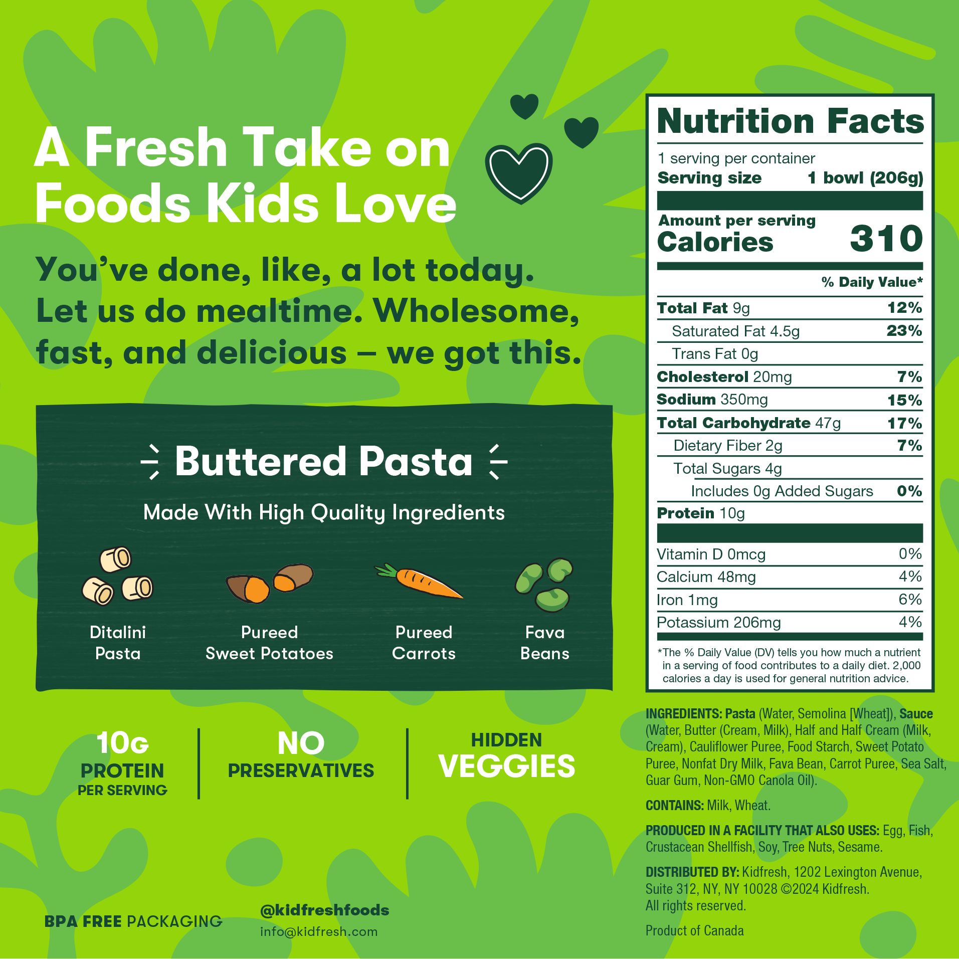 Buttered Pasta – Kidfresh