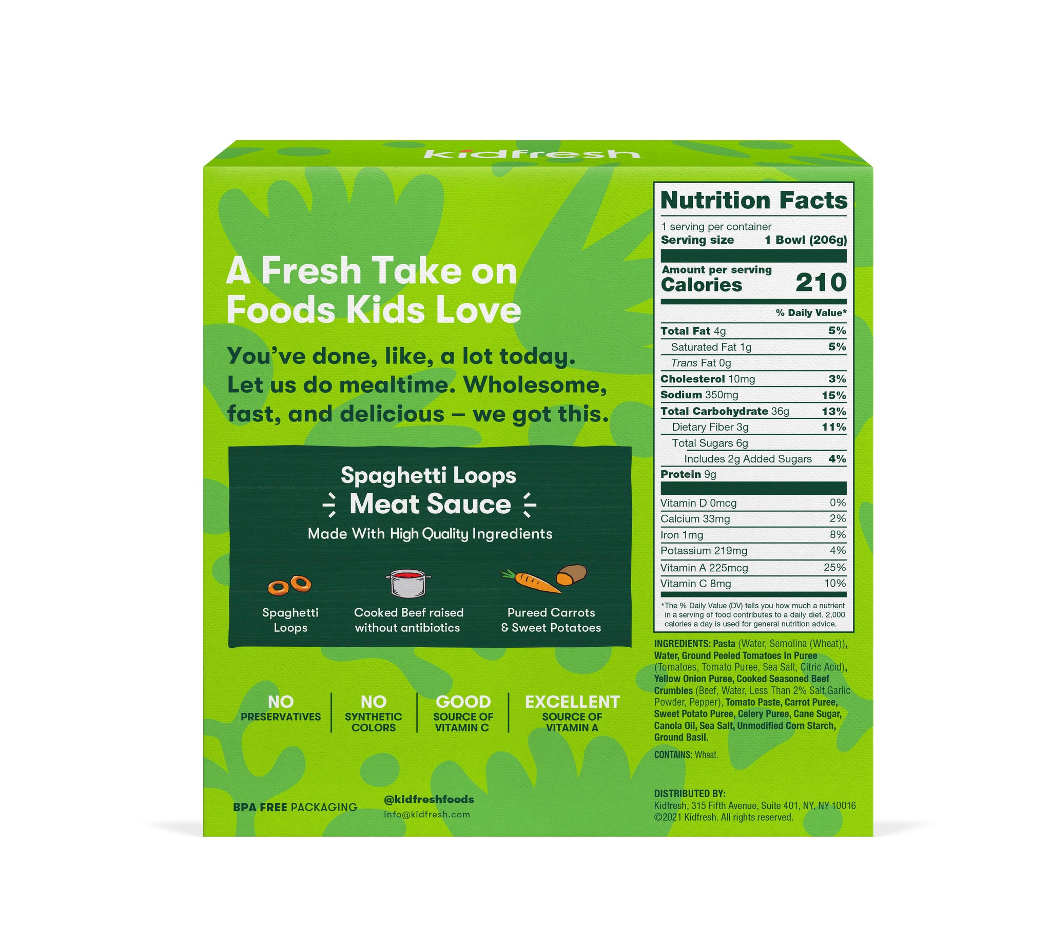 Pasta 'n Meat Sauce - Kidfresh